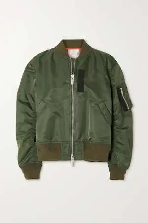 Sacai Shell Bomber Jacket - Army Green | Editorialist